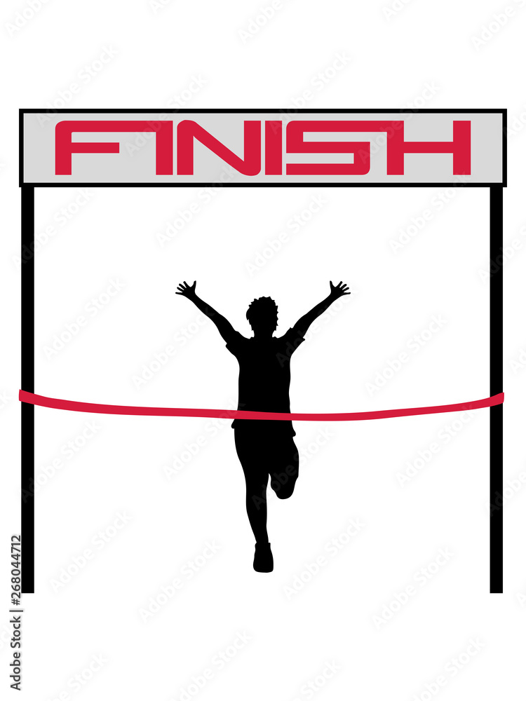 finish zielgerade zieleinlauf rotes band ziel rennen schnell marathon ...