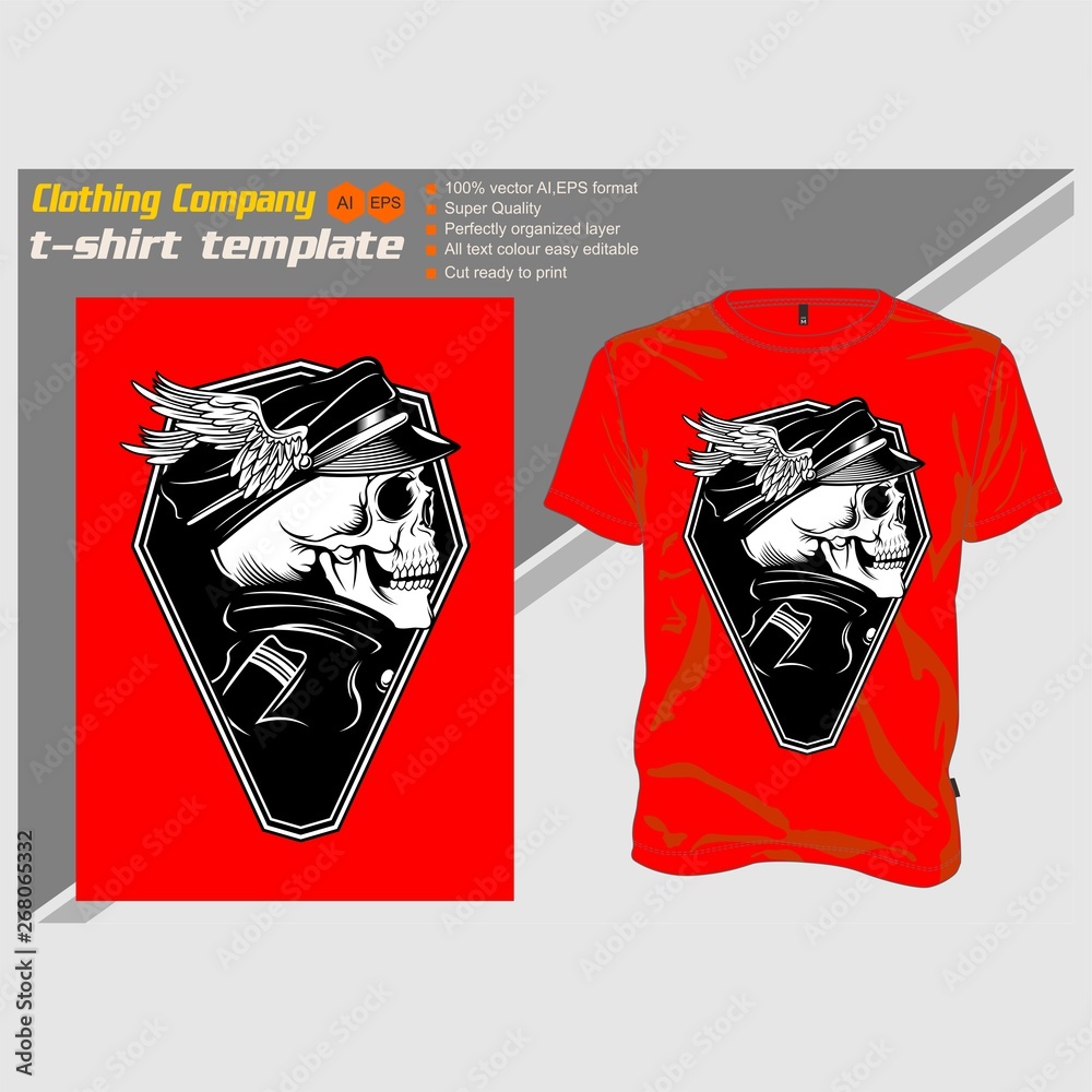 Skull Template For T Shirt