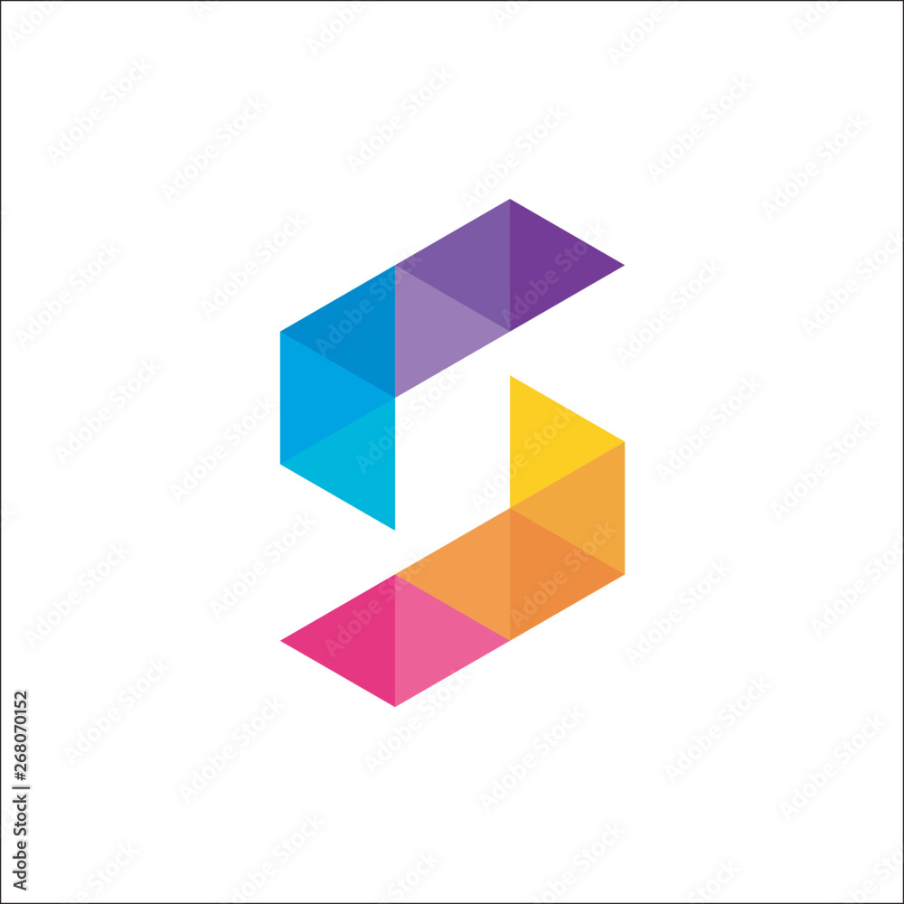 letter S polygon icon vector logo Stock Vector | Adobe Stock