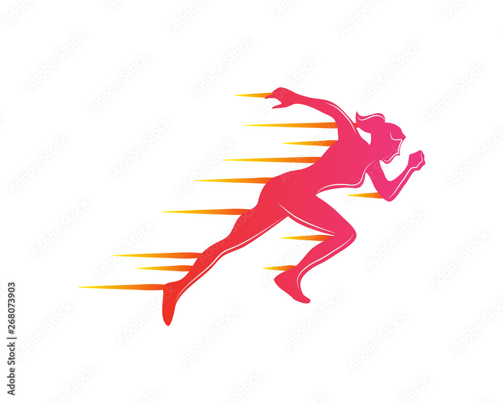 Women Running Symbols