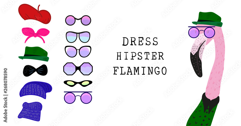 Vector set of dress up constructor Stock Vector | Adobe Stock