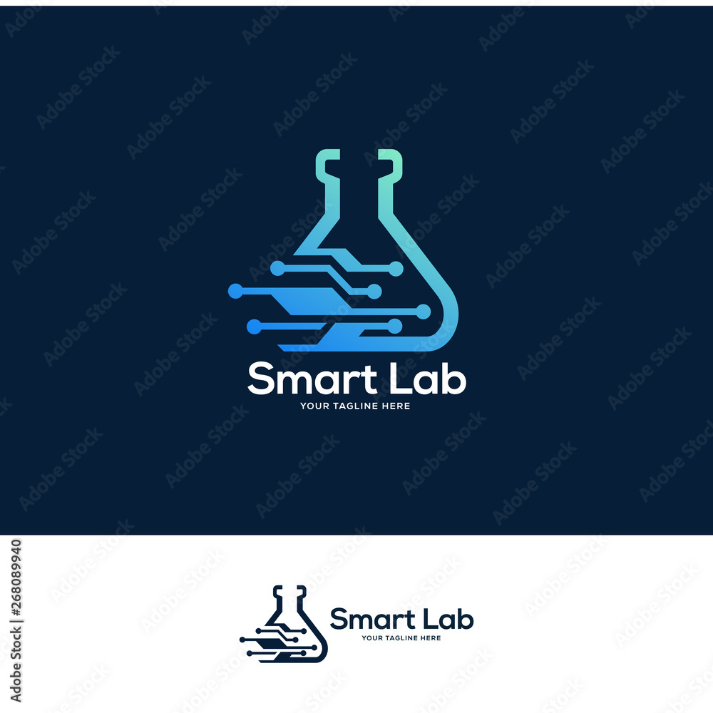 lab logo designs concept, science and medicine creative symbol, tech ...