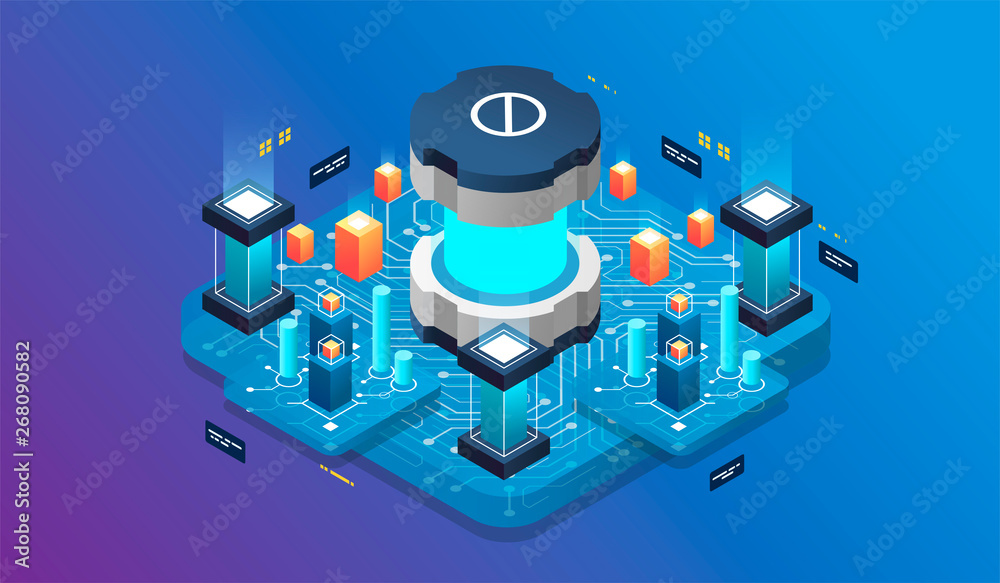 Isometric design concept virtual reality and augmented reality ...