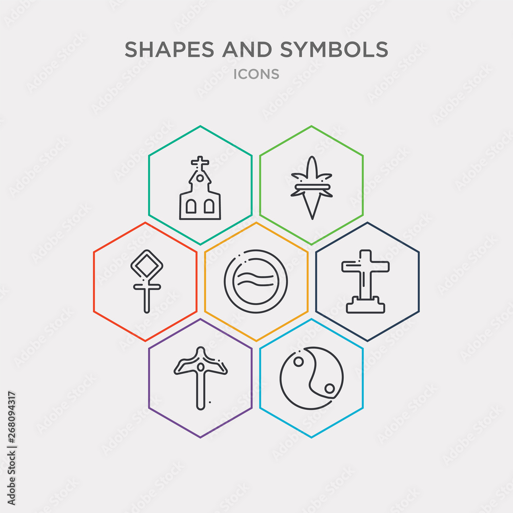 simple set of yin and yang, scepter, christian cross, is approximately ...