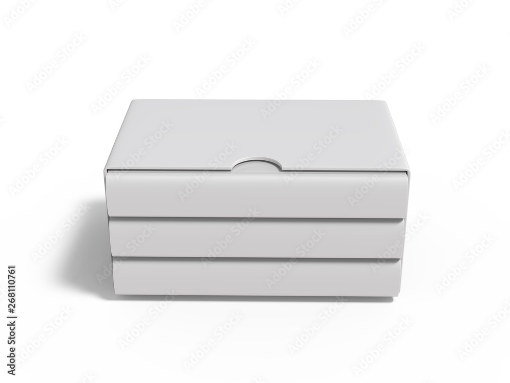 Blank boxed book set mock up template on isolated white background ...