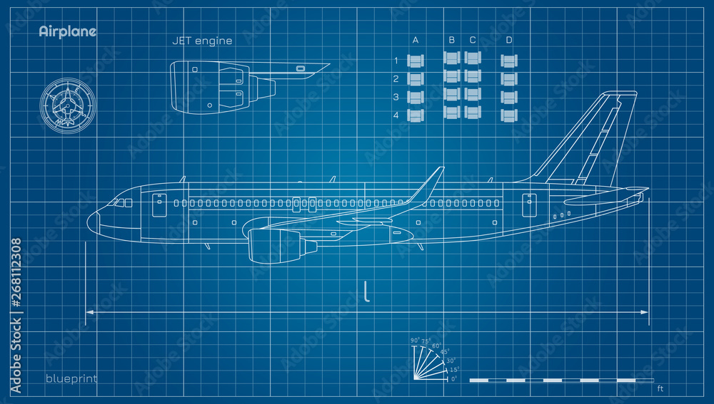 Plane Drawing Side View
