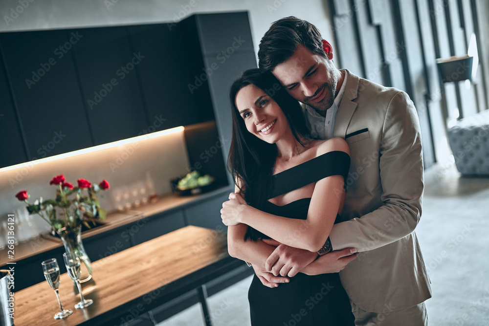 Stylish couple at home Stock Photo | Adobe Stock