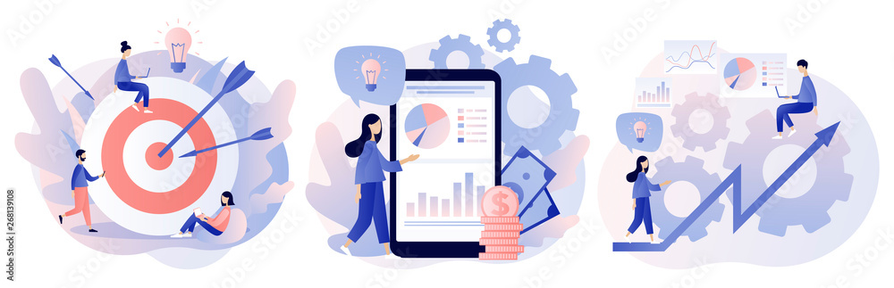 Business success. Flat style. Vector illustration Stock Vector | Adobe ...