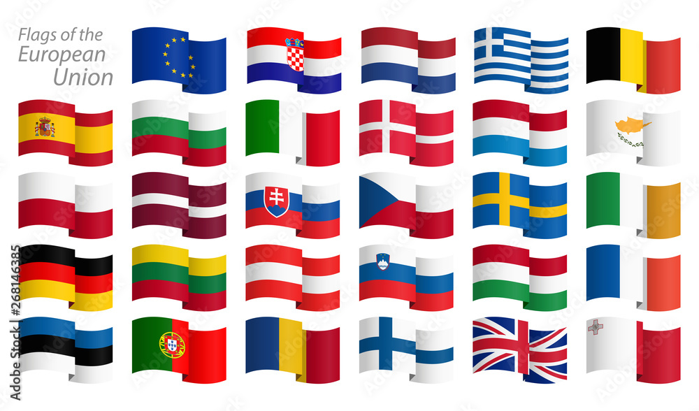all country flags of European Union Stock Vector | Adobe Stock