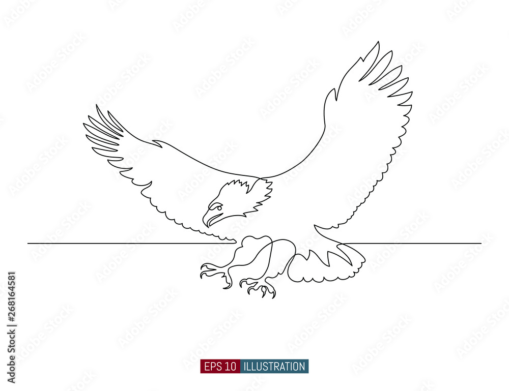 American Eagle Line Drawing