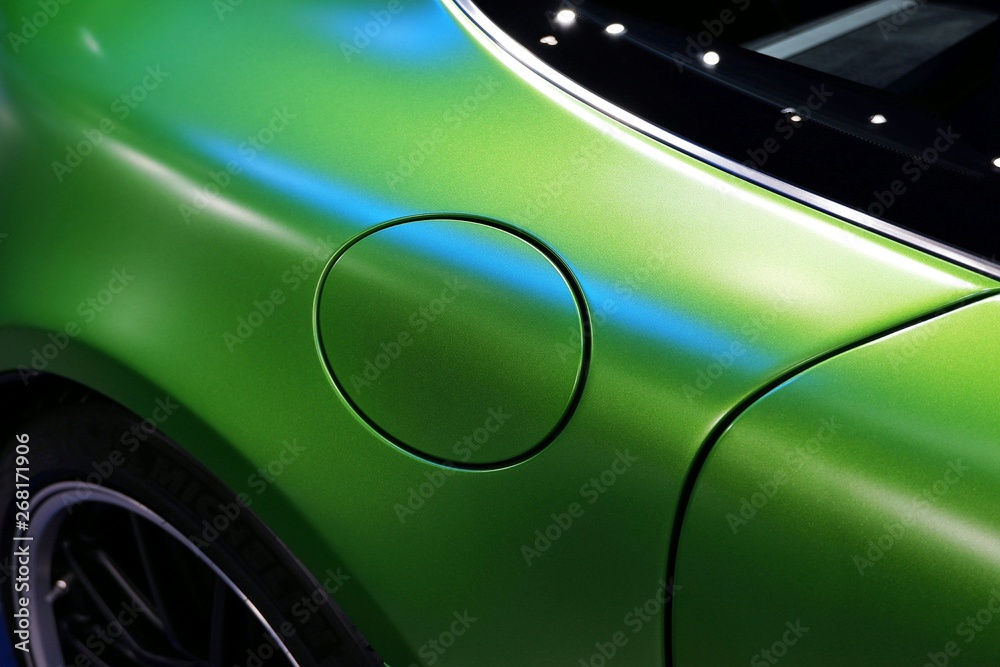 Light reflection on surface of oil tank cover with black glass of ...