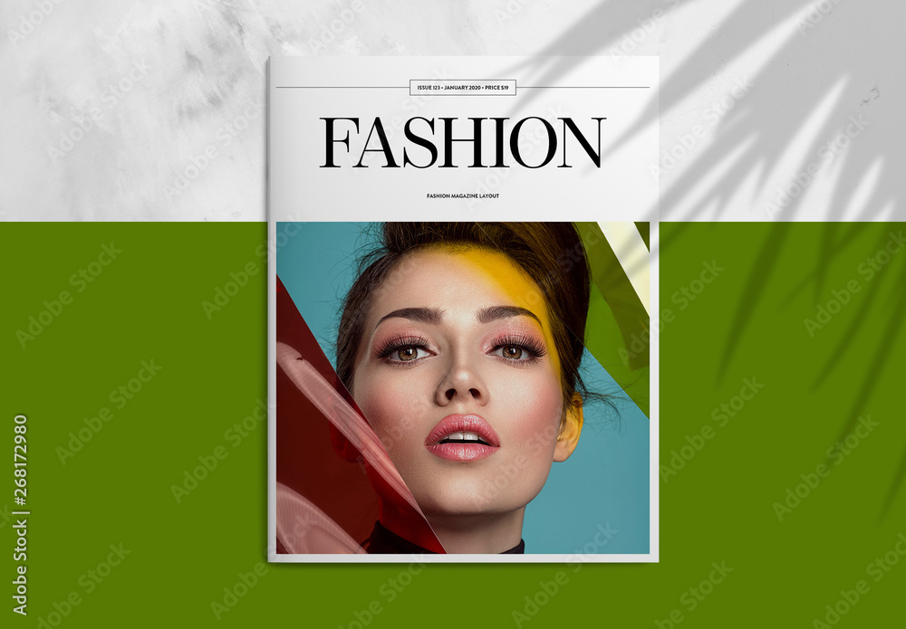 Minimalist Fashion Magazine Layout with Black and White Scheme Stock ...