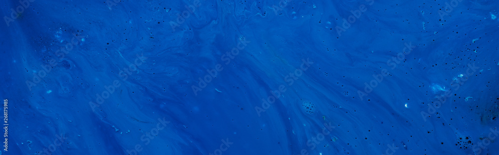 Abstract dark blue color gradient background. Acrylic paints monochrome ...
