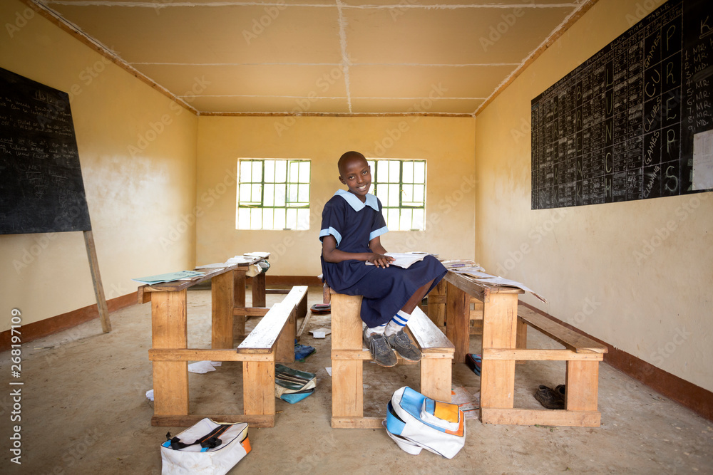 School girls in classroom. Stock Photo | Adobe Stock