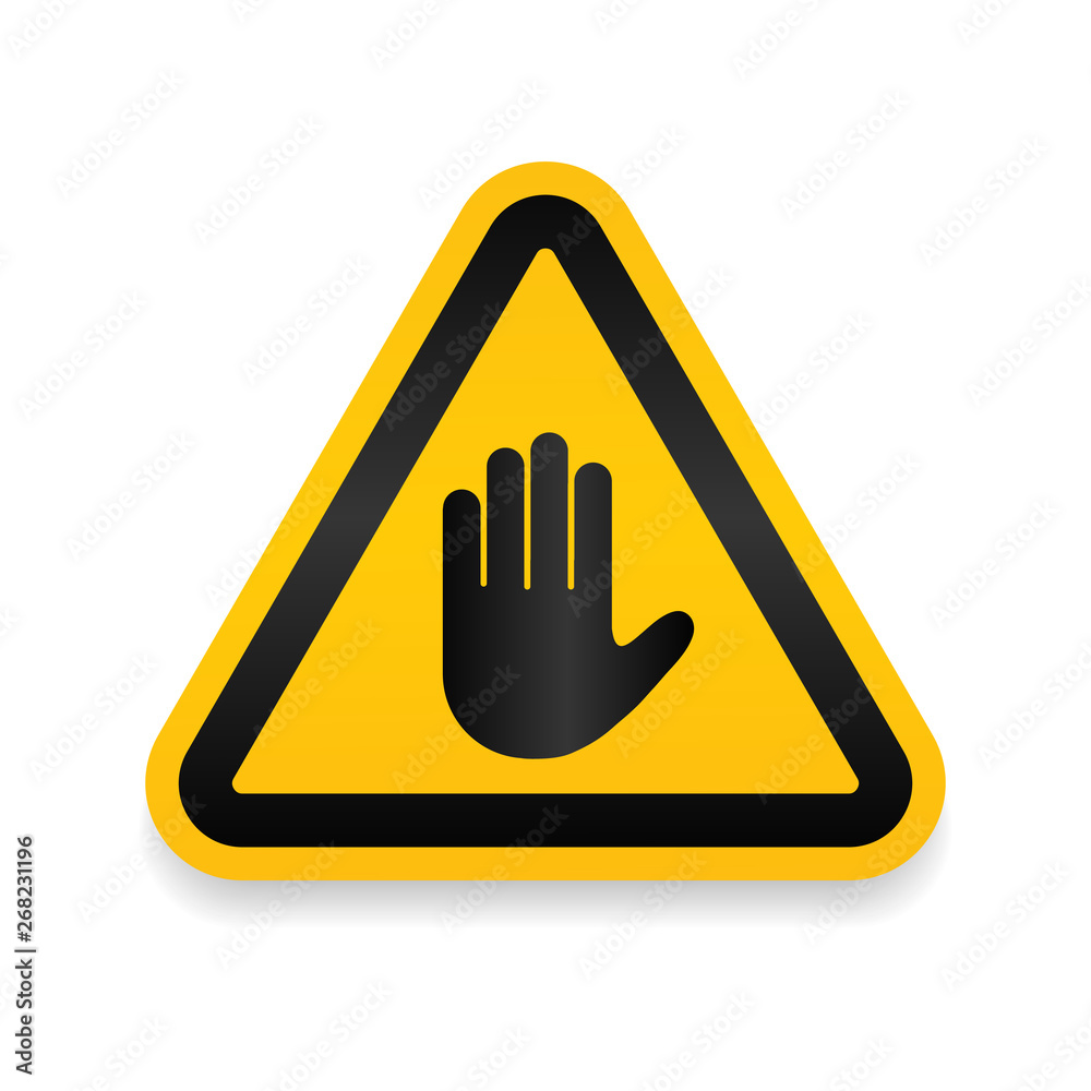 Vecteur Stock Stop sign push hand. Do not enter stop symbol with hand ... Vecteur Stock Stop sign push hand. Do not enter stop symbol with hand ...