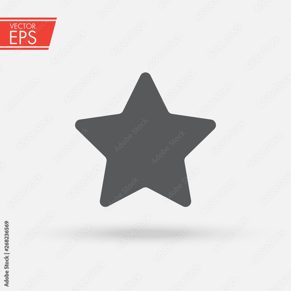 Star icon vector, Favorite, Best Rating, Award symbol isolated on white ...