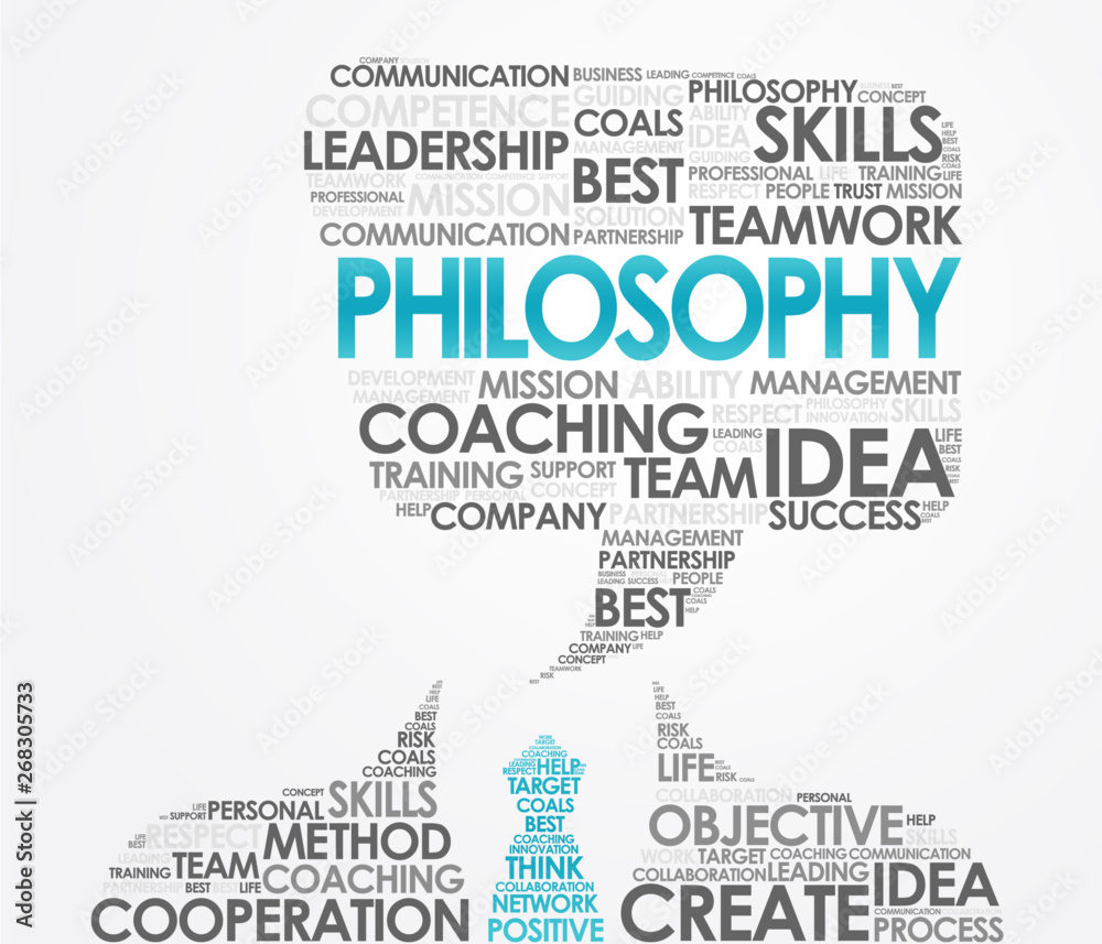 Philosophy in word cloud dialog bubble Stock Vector | Adobe Stock