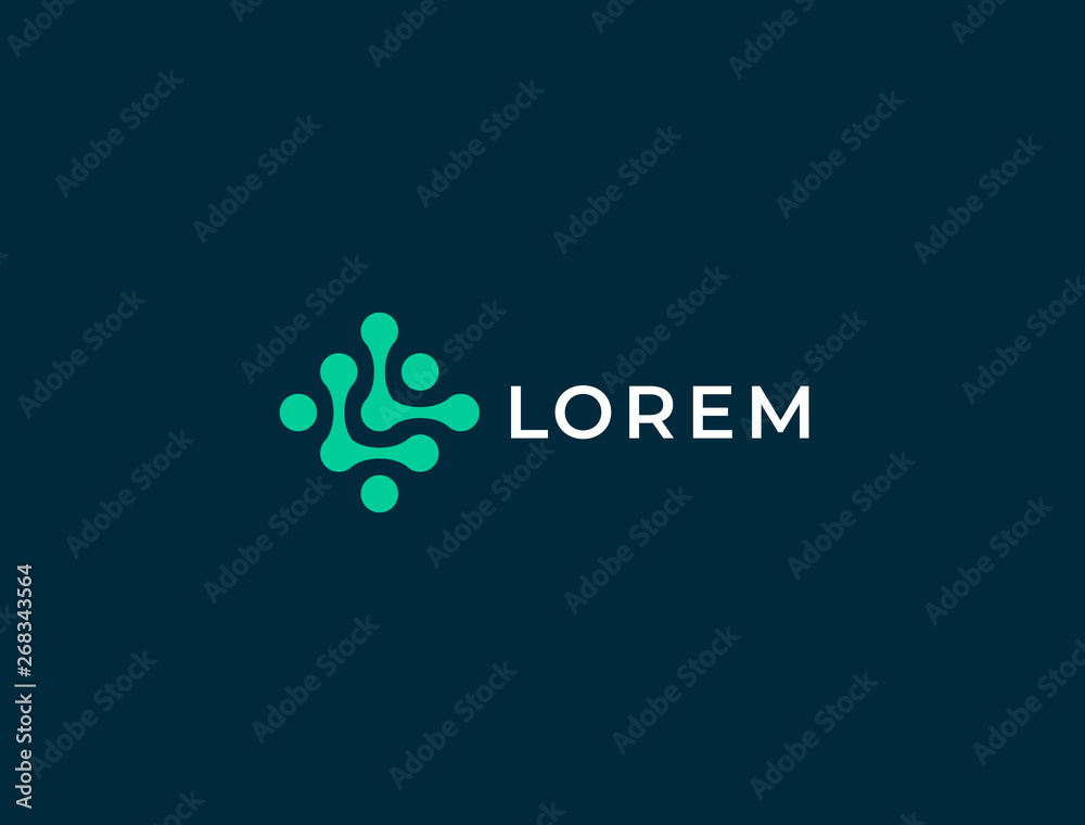 Abstract tech logo. Letter L logotype. Simple digital connection ...