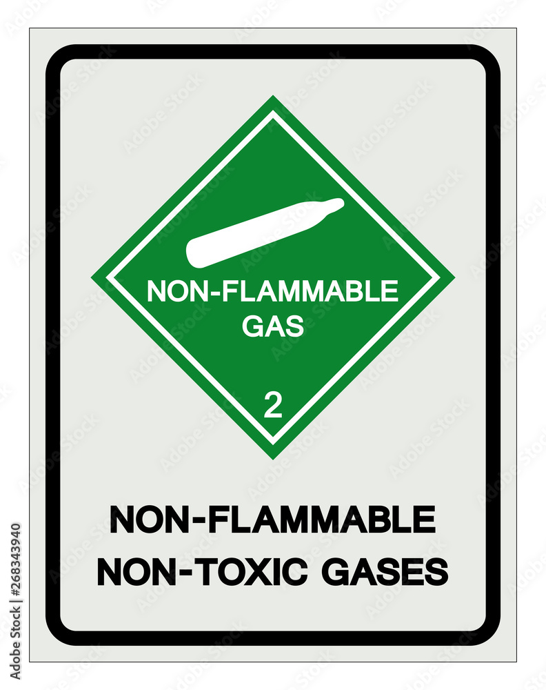 Non Flammable Non Toxic Gases Symbol Sign ,Vector Illustration, Isolate ...