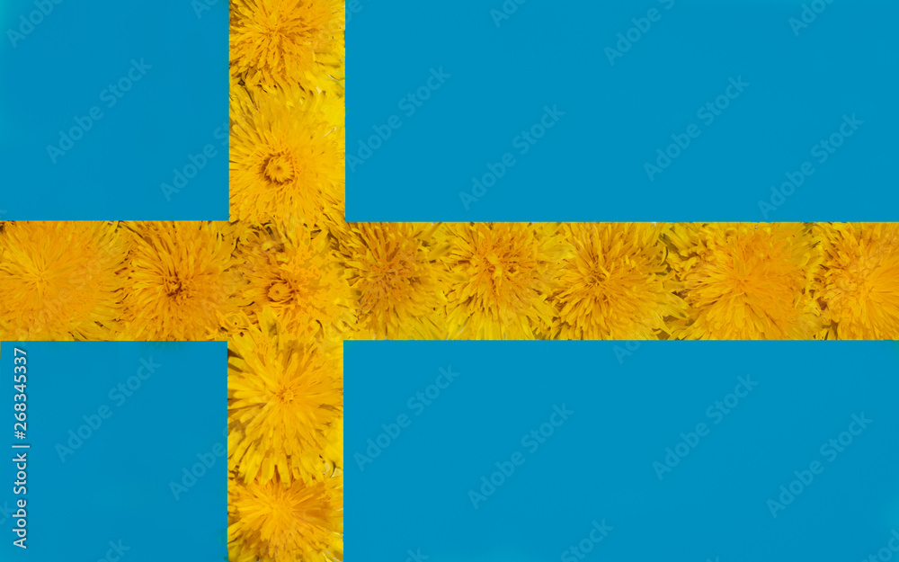 Swedish Flag. Swedish Flag Day concept. Beautiful Swedish Flag with ...
