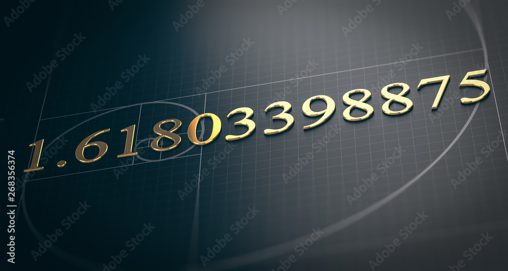 Golden Ratio, Fibonacci Sequence. Stock Illustration | Adobe Stock