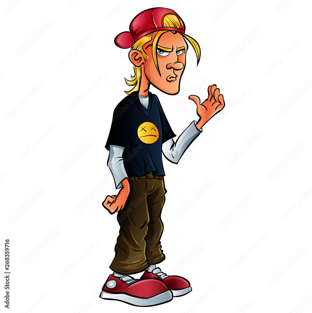 Cartoon Sulky Teen Boy With Cap Stock Vector Adobe Stock cartoon-sulky-teen-boy-with-cap-stock-vector-adobe-stock