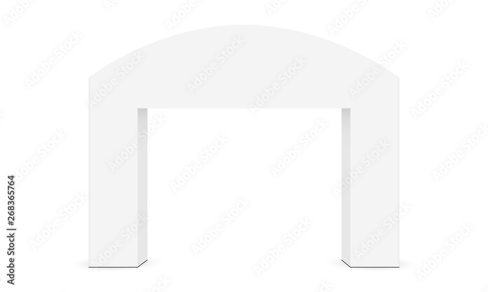 Outdoor event arch mockup isolated on white background - front view ...