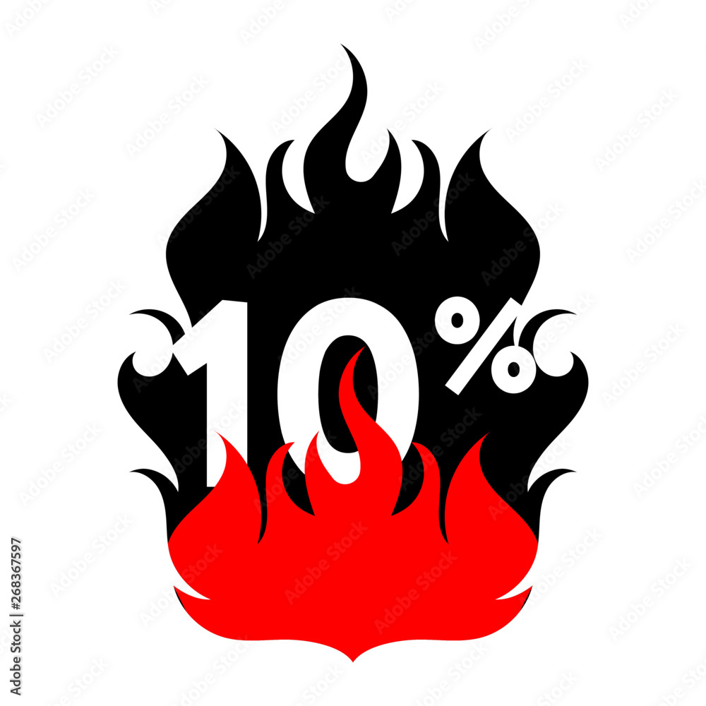 Fire font red flame badge art numbers ampersand round design letters ...