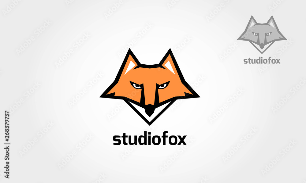 Studio Fox Vector Logo Template. The main of the logo is a simple ...