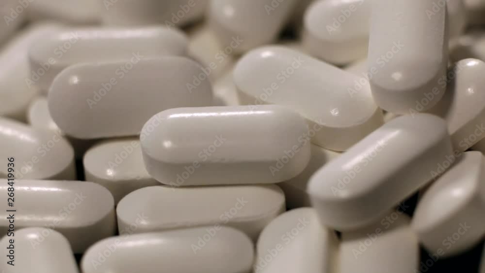 Pharmacy antibiotic pills. Medical drugs on table. Pharmaceutical ...