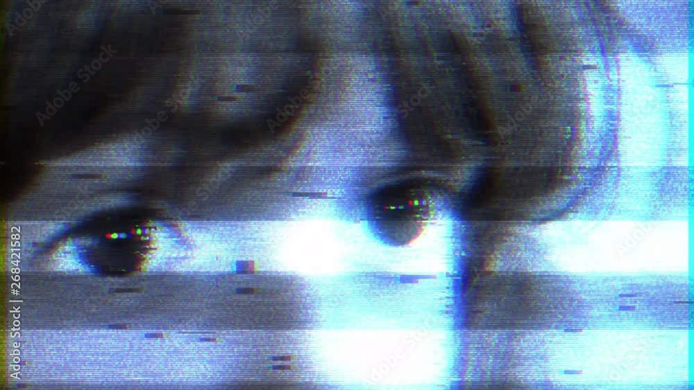 Intentional distortion artifacts (holographic transmission): the eyes ...