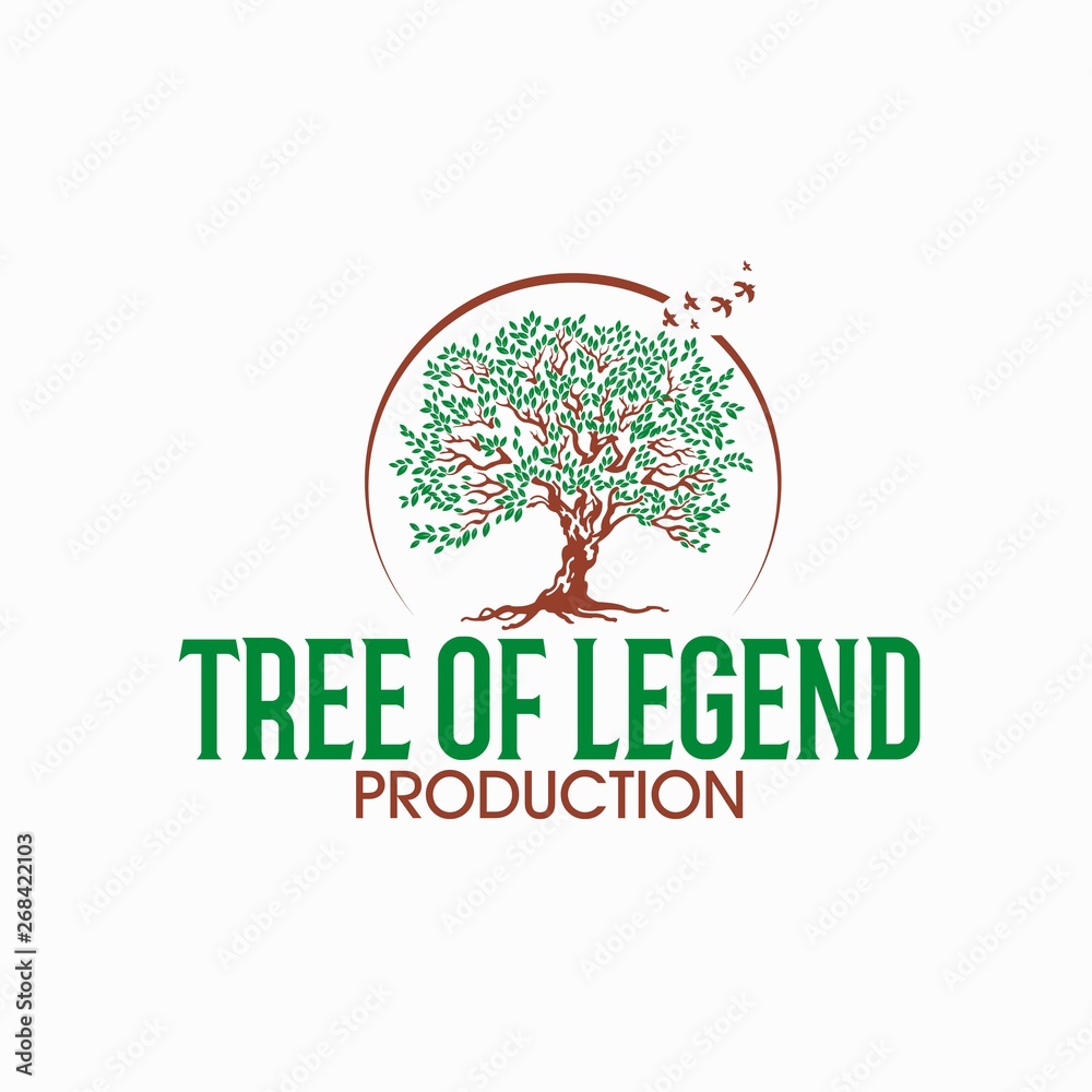 tree of legend production exclusive logo design inspiration Stock ...