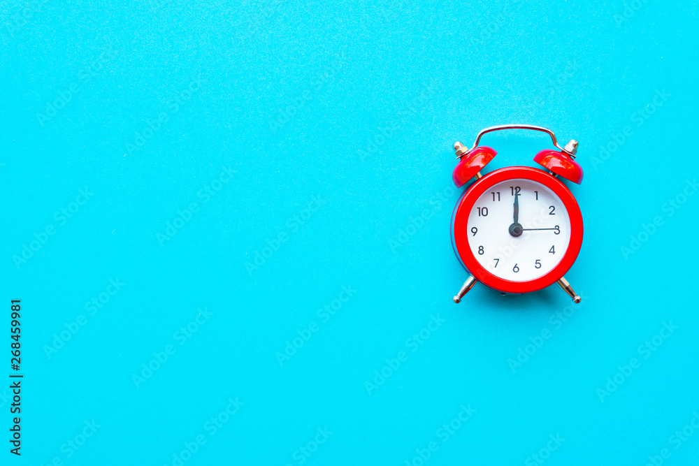 Abstract creative flat lay vintage blue table top view office ...