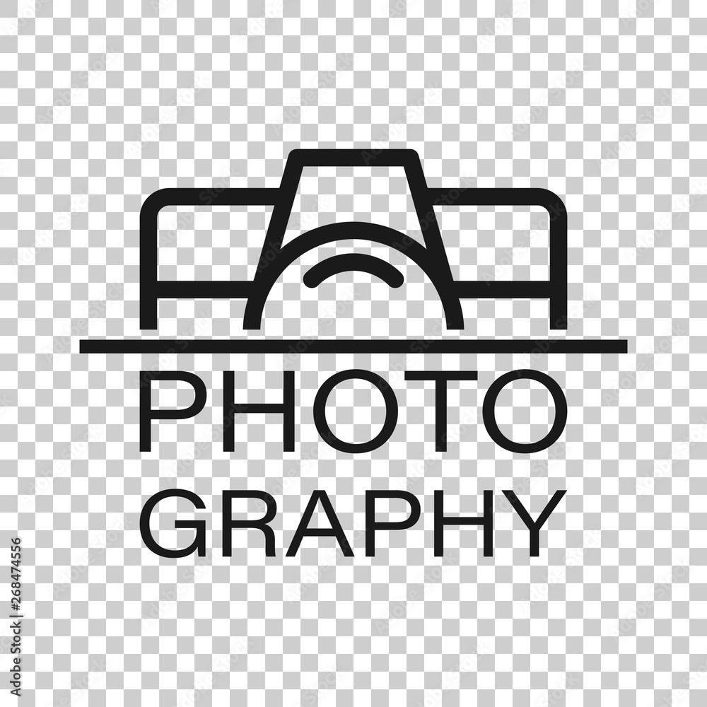 Camera device sign icon in transparent style. Photography vector ...