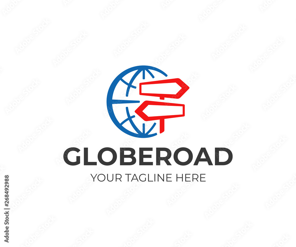 Import, export and distribution logo design. Delivery and logistics ...