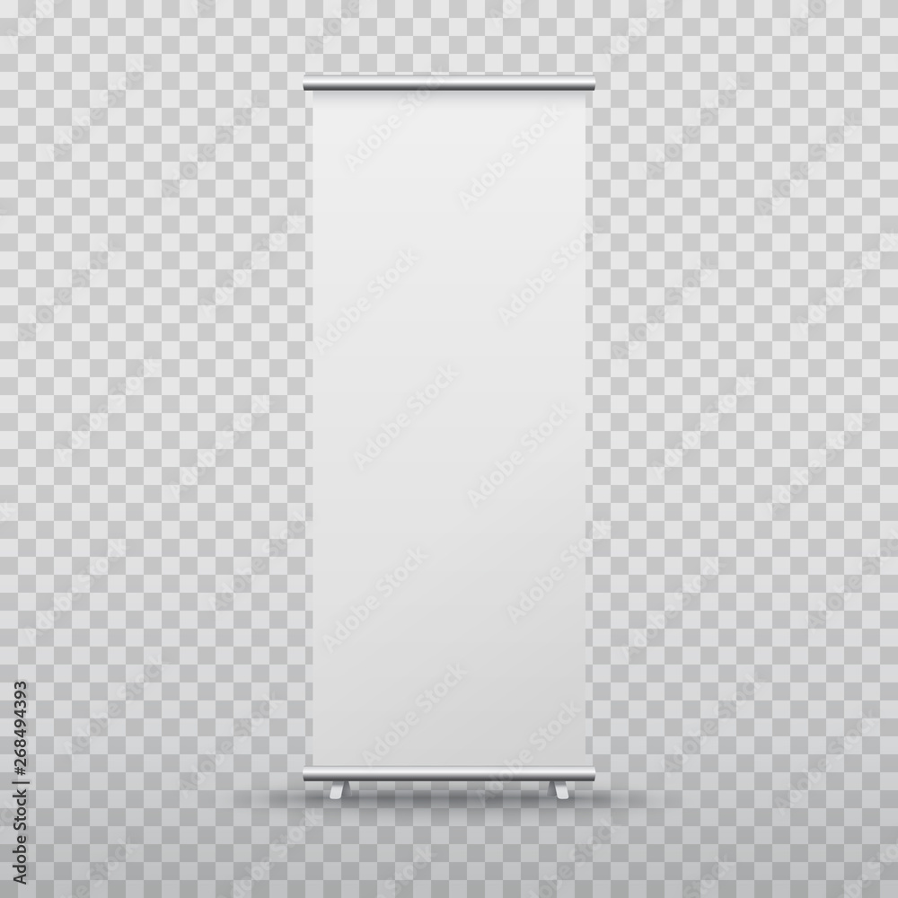 Poster Roll up banner stand isolated on transparent background – Wall ...