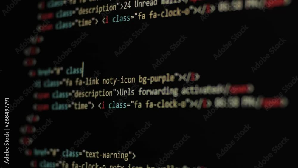 HTML Web Page Code Scrolling Programming code abstract technology ...