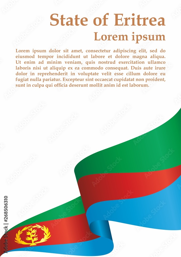 Vecteur Stock Flag of Eritrea, State of Eritrea, is a country in the ...