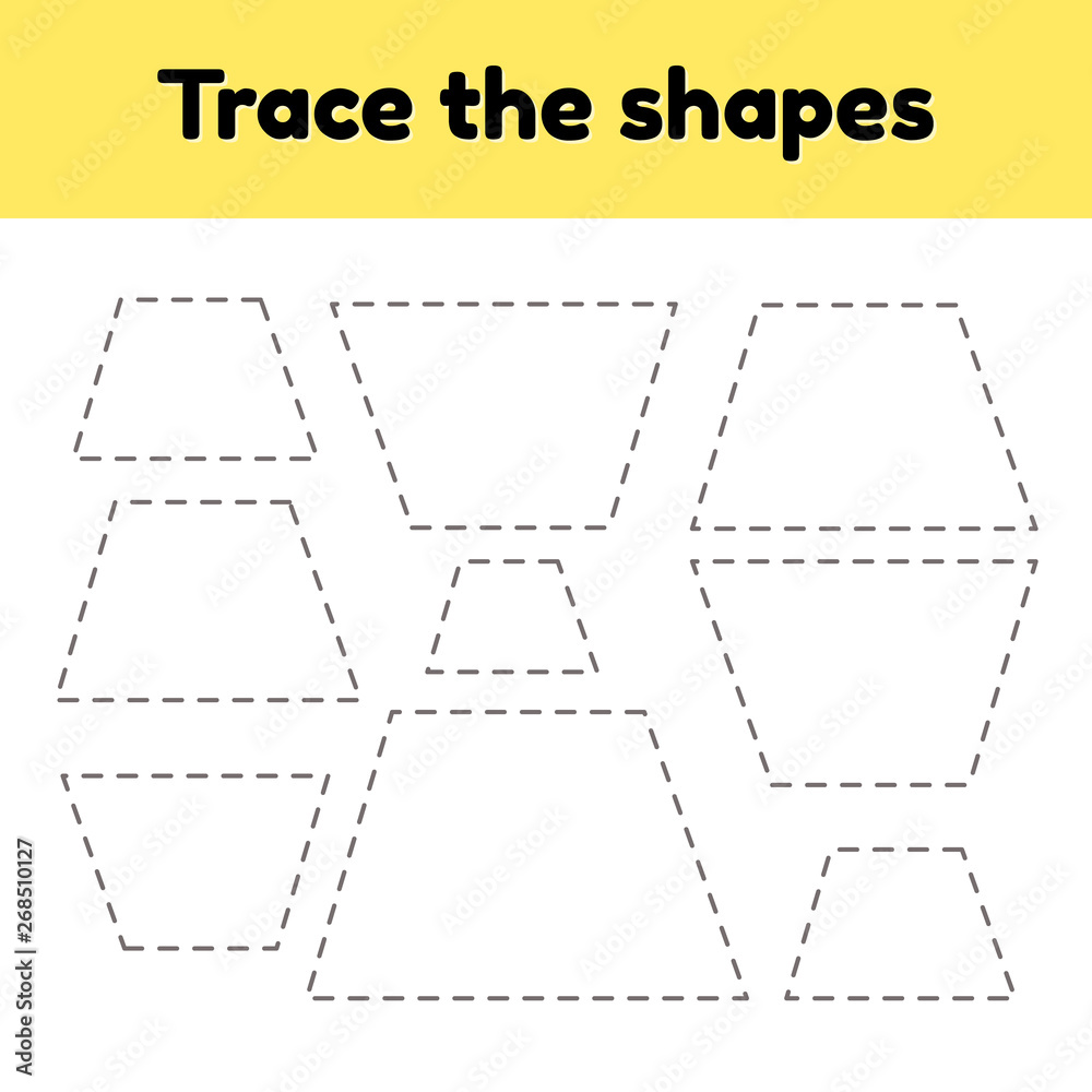 Educational tracing worksheet for kids kindergarten, preschool and ...