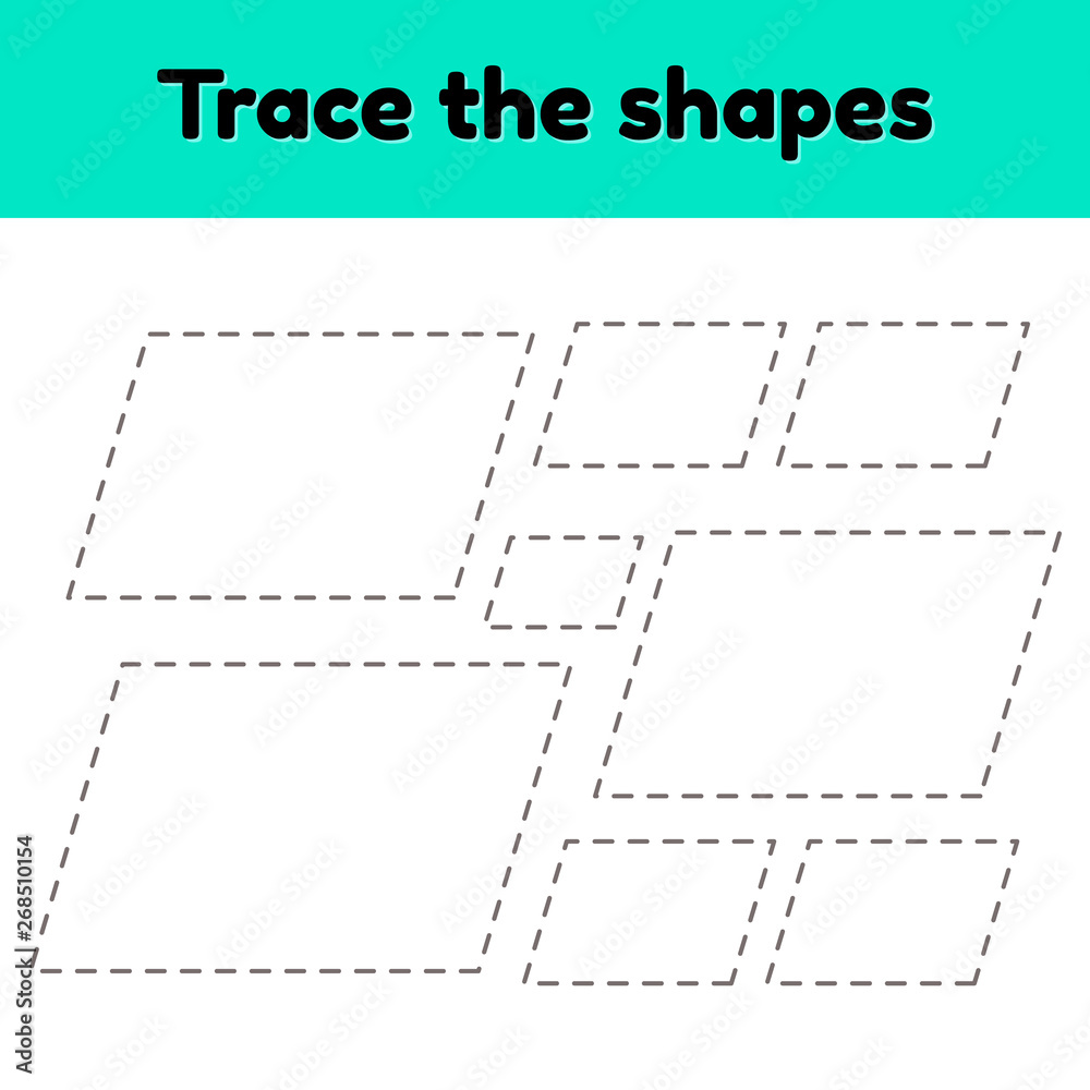 Free Printable Tracing Shape Parallelogram Worksheet, 53% OFF