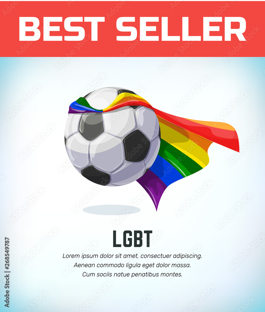 LGBT football or soccer ball. Football national team. Vector ...