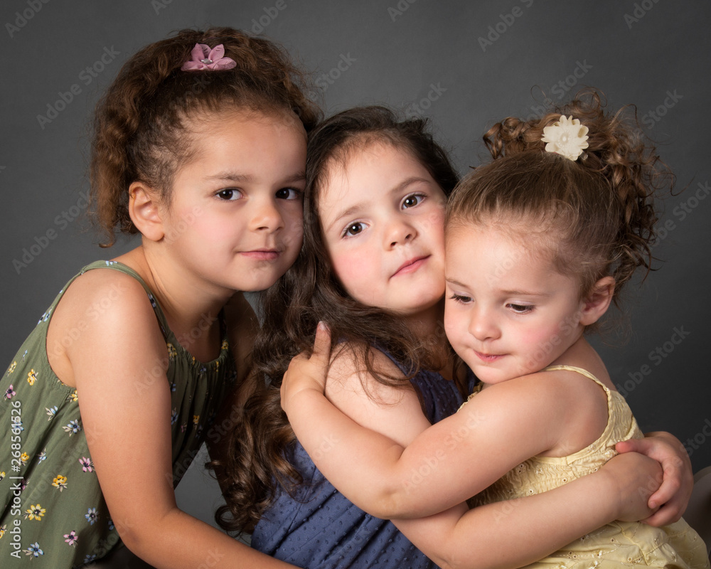 Three Little Girls Hugging