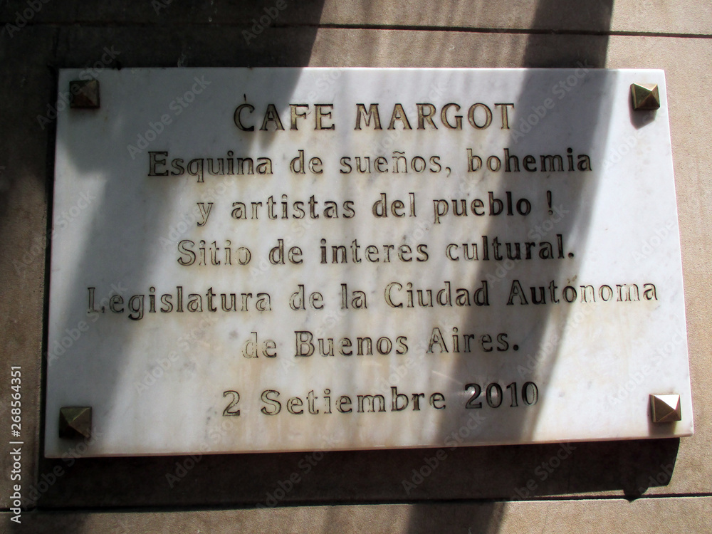 Cartel en el Antiguo café Margot en Boedo Buenos Aires Argentina Stock ...