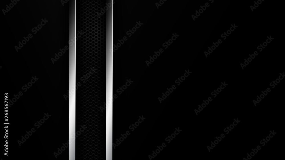 Abstract Layered Black Chrome Trim Automotive Background for all ...