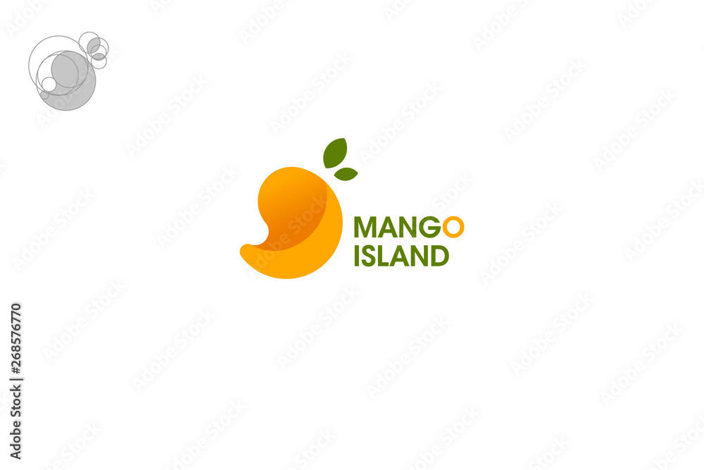 logo mango built on geometric shapes Stock Vector | Adobe Stock