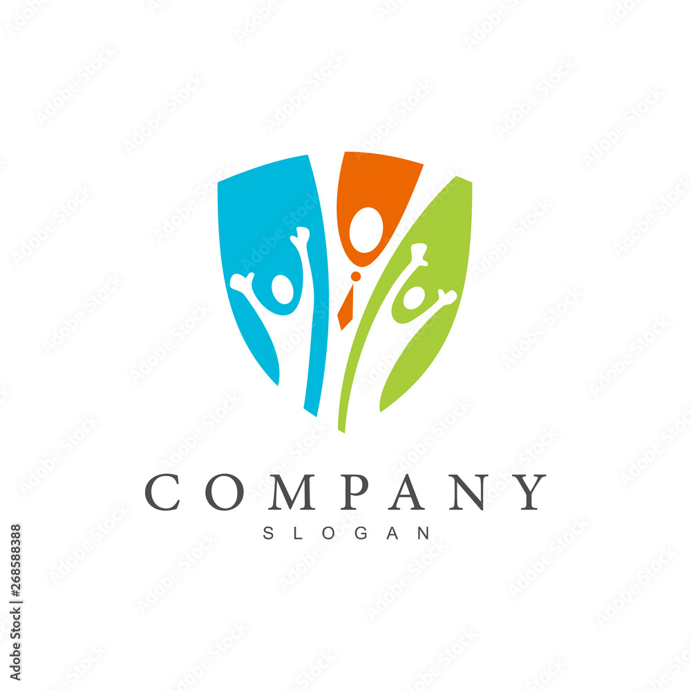 human logo , people's logos are celebrating victory + association icons ...