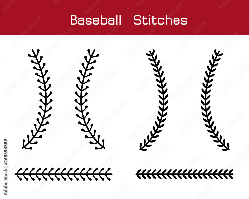 Baseball Stitches on a white background , vector design Stock Vector ...
