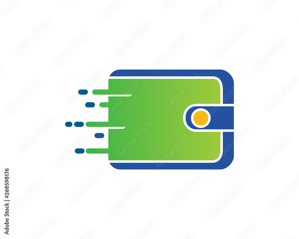 Modern Mobile Smart Phone Screen Forming A Digital Wallet Logo Visual ...