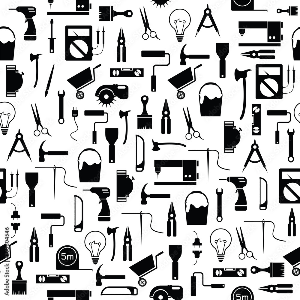 diy tool seamless pattern background icon. Stock Vector | Adobe Stock