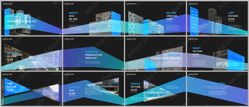Presentations design, portfolio vector templates with architecture ...